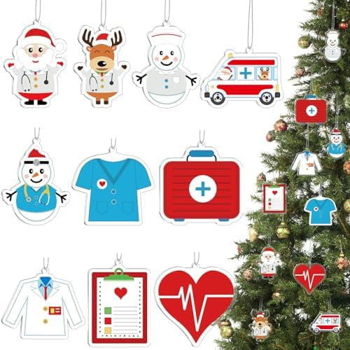 30 Pieces Christmas Doctor Ornaments Medical Ornaments Physician ...