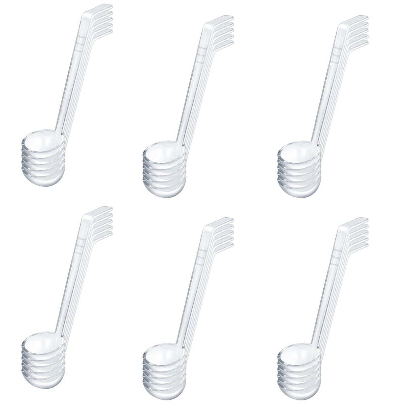 30 Pieces Clear Small Ladles for Sauce Long Punch Plastic Dressing and ...
