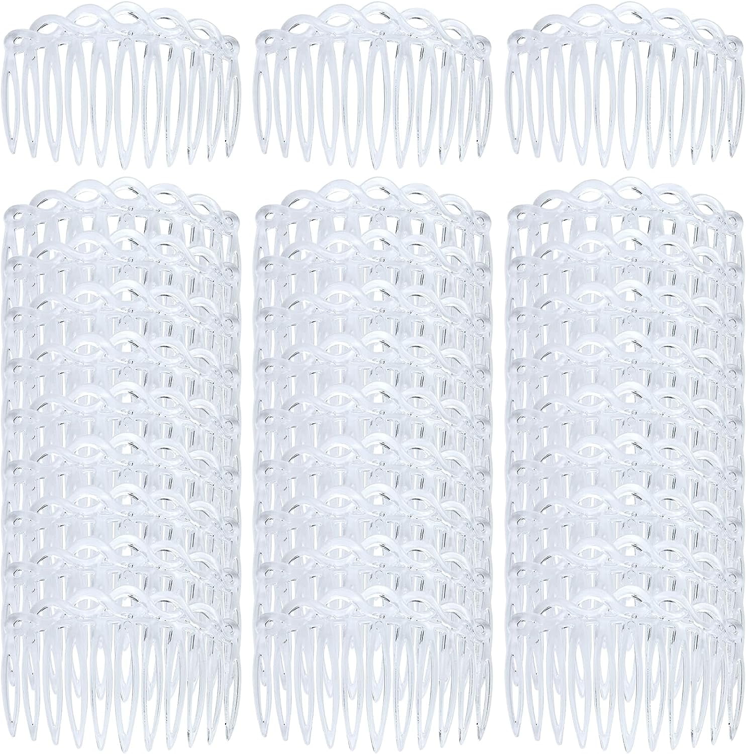 30 Pieces Clear White French Twist Water Wave Plastic Hair Side Combs ...