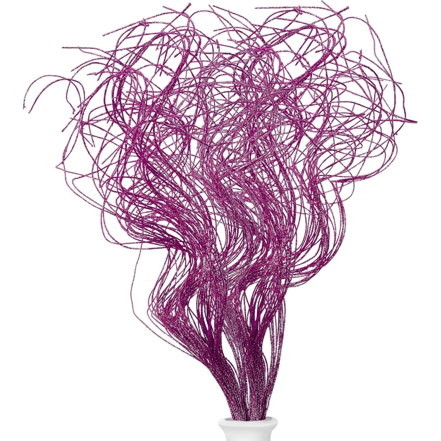 30 Pieces Curly Branches Glitter Ting Ting Branches Christmas ...