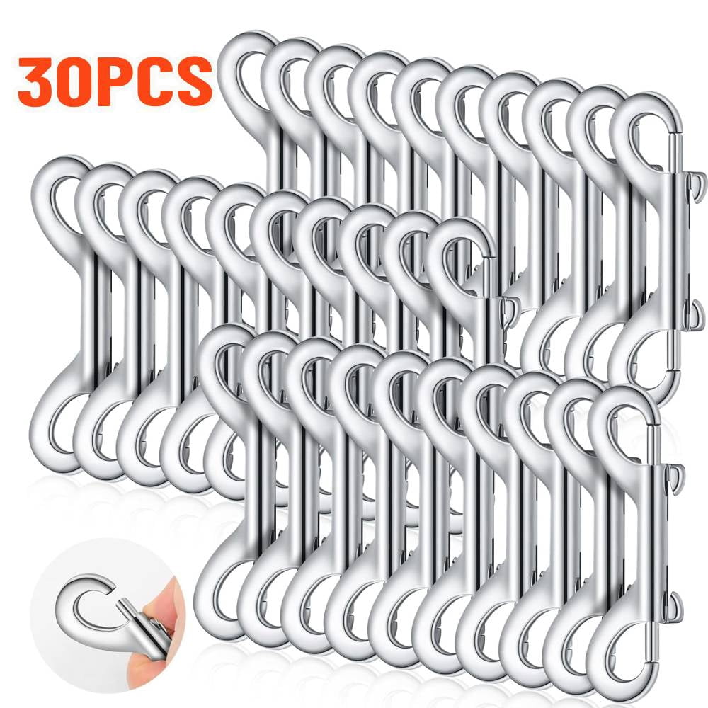 30 Pieces Double Ended Bolt Snaps Hook Zinc Alloy Double Trigger Clips ...