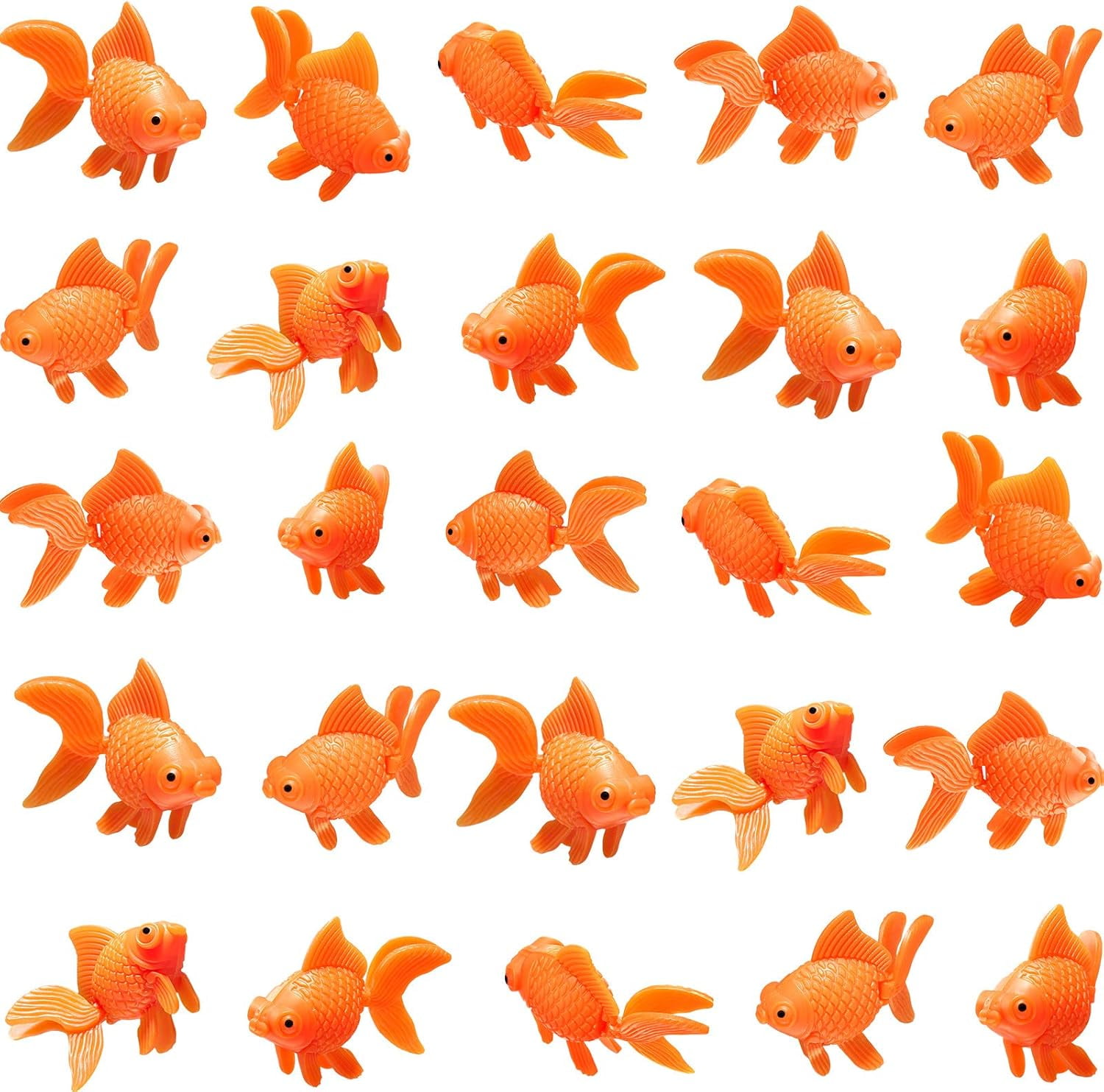 30 Pieces Fake Goldfish Plastic Floating Artificial Aquarium Fish ...