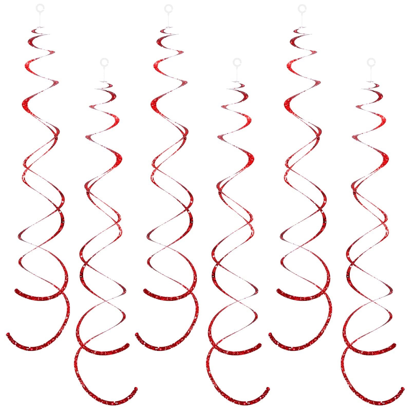 30 Pieces Gold Hanging Swirl Decorations Sparkle Golden Plastic ...