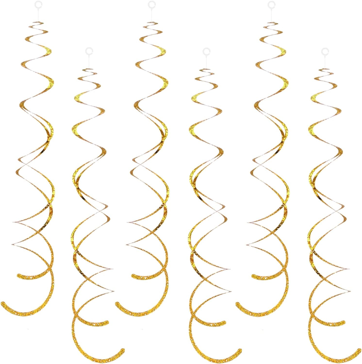 TACYKIBD, Hanging Swirl Decorations, 30 Pieces, Gold Party Streamers ...