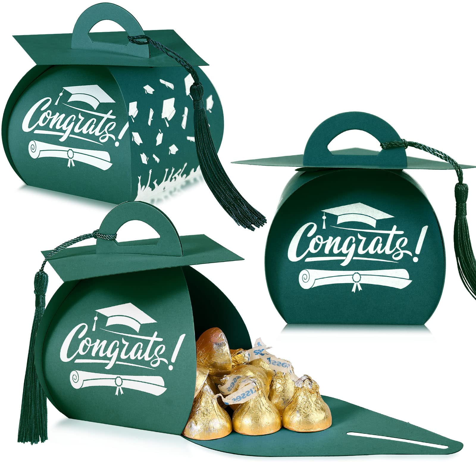 30 Pieces Graduation Cap Candy Box 2025 Graduation Boxes Party Favors ...
