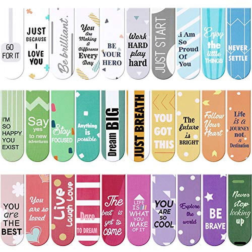 30 Pieces Inspirational Quotes Magnetic Bookmarks Encouraging Bookmarks ...