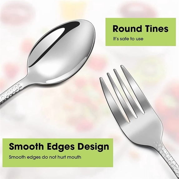 30 Pieces Kids Silverware Set Stainless Steel Toddler Utensils Flatware ...