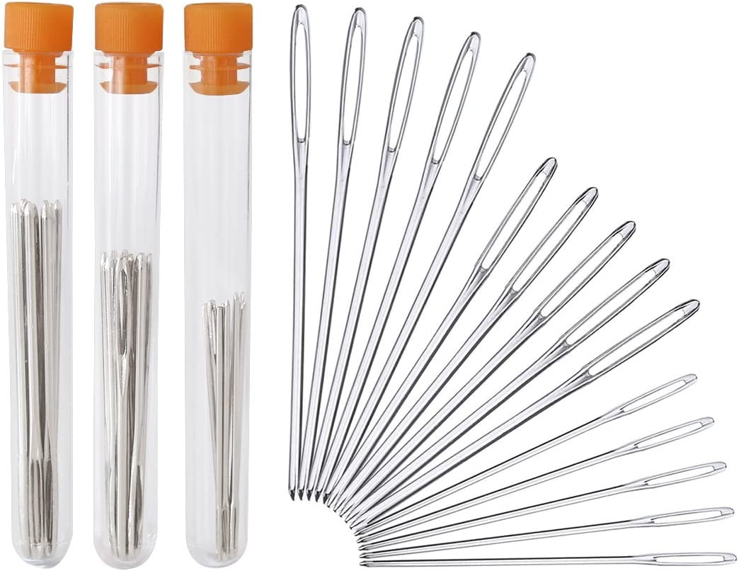 30 Pieces Large-Eye Blunt Needles Thread Yarn Knitting Quilting ...