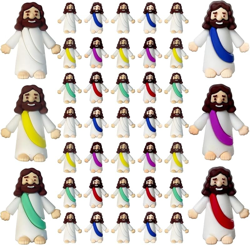 30 Pieces Little Jesus Figurines, 30 Pieces Bulk Action Figures Mini ...