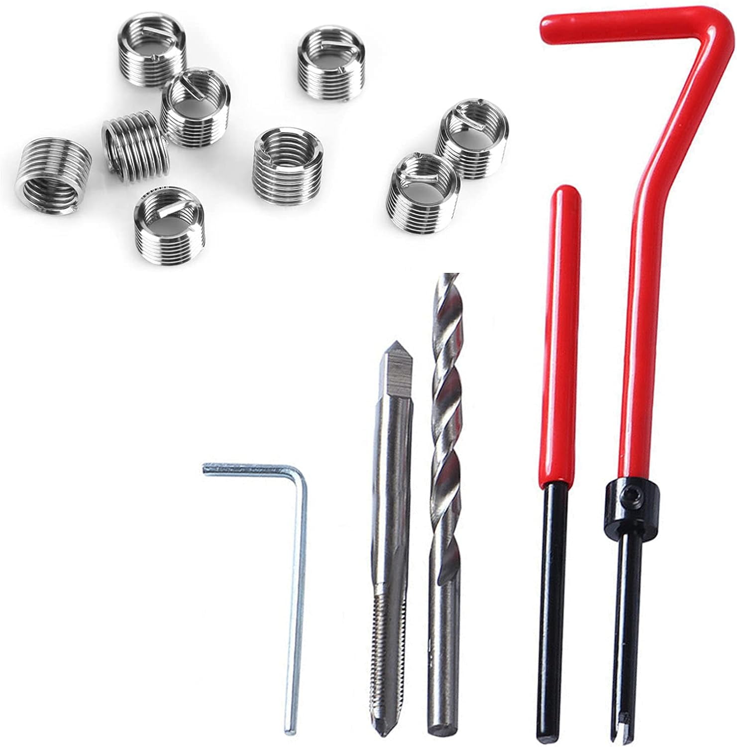 30 Pieces Metric Thread Repair Insert Kit, M6 Quick Steel Thread Repair ...