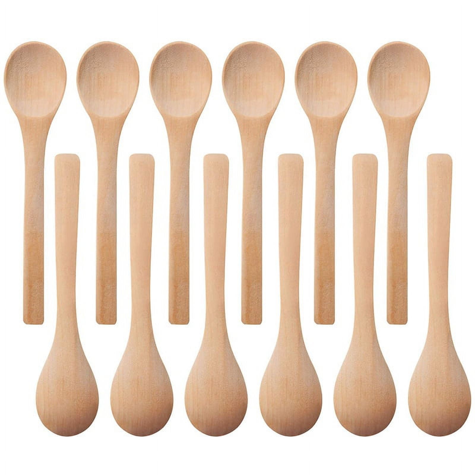 30 Pieces Mini Wooden Spoon Small Soup Spoons Serving Spoons Condiments ...