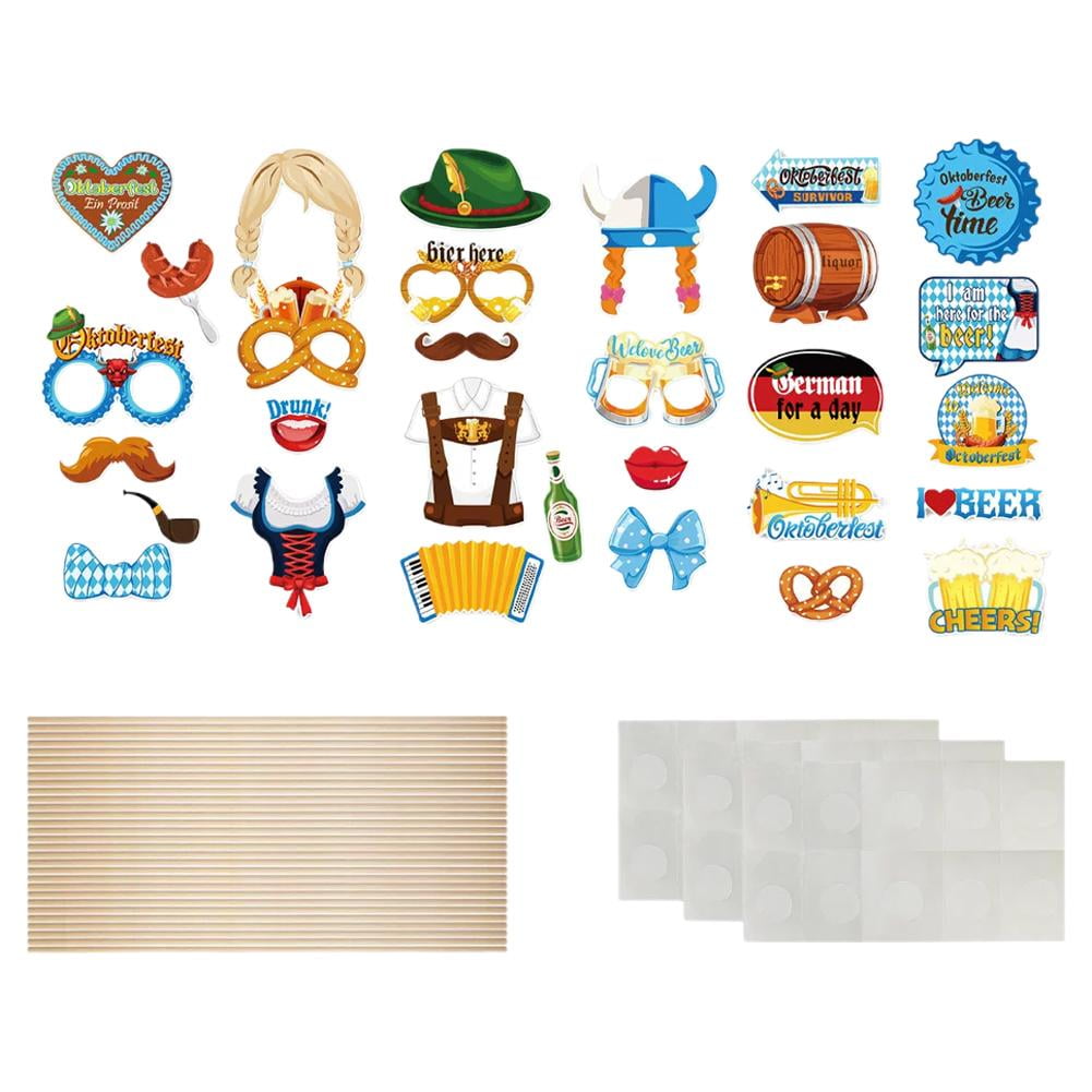 30 Pieces Oktoberfest Photo Booth Props Set,German Beer Theme Party ...