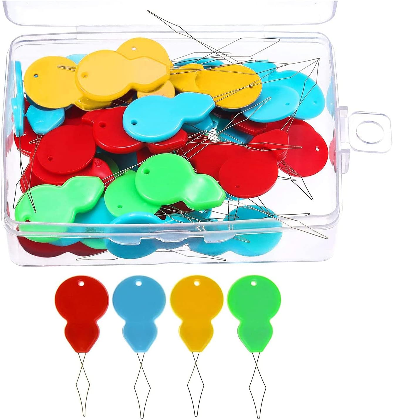 30 Pieces Plastic Needle Threaders For Sewing Gourd Shaped Wire Loop