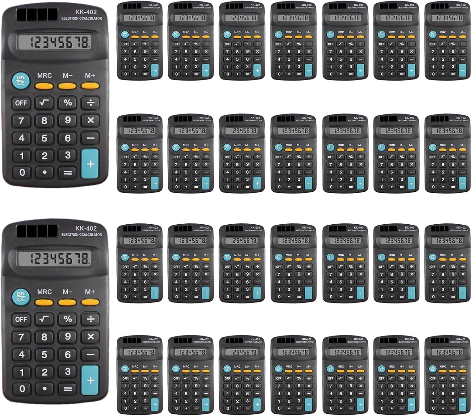 30 Pieces Pocket Size Mini Calculator Pocket Calculator Bulk Black ...