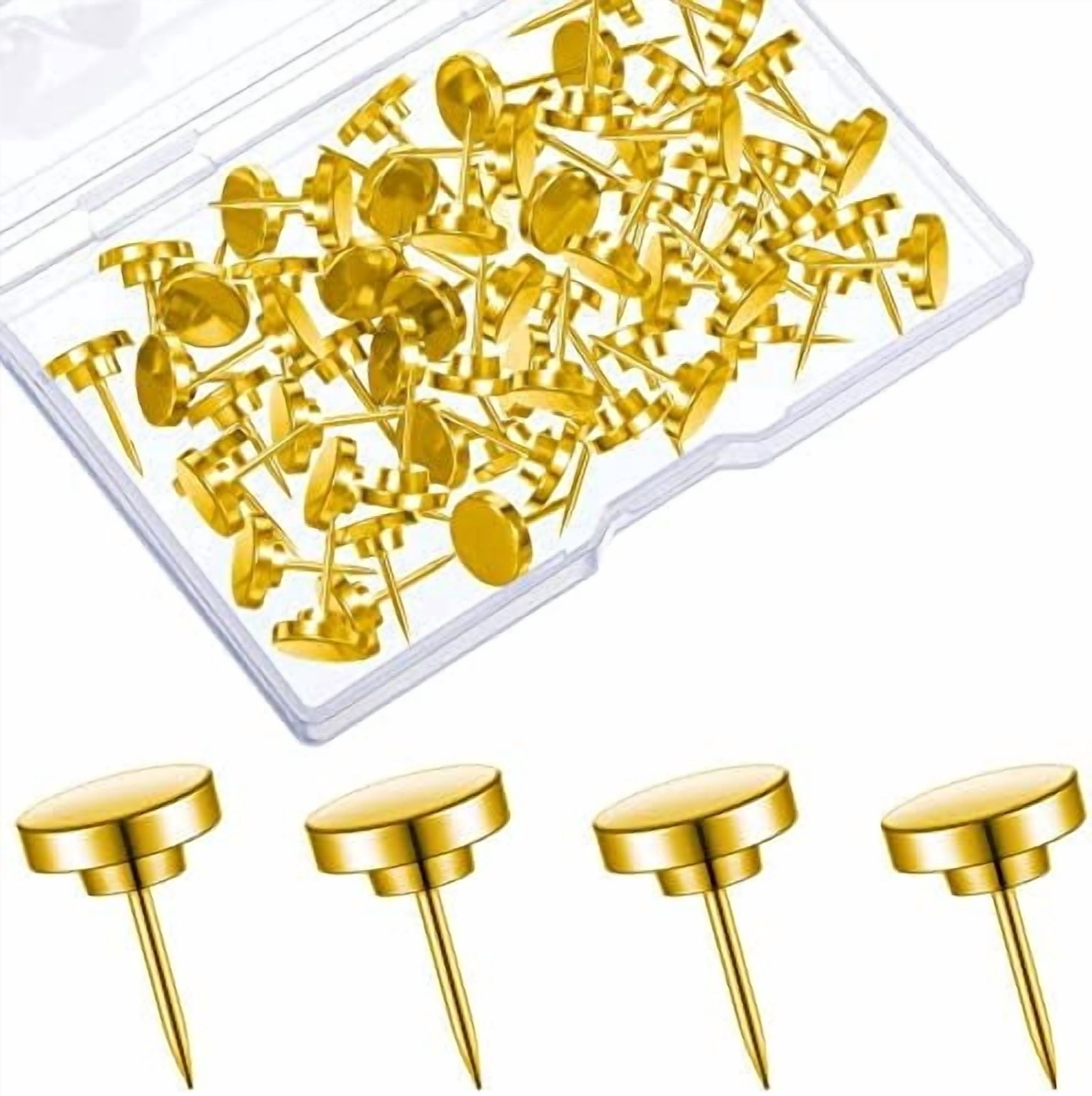 30 Pieces Push Pins, Metal Thumb Tacks for Picture Photo Hanging, Wall ...