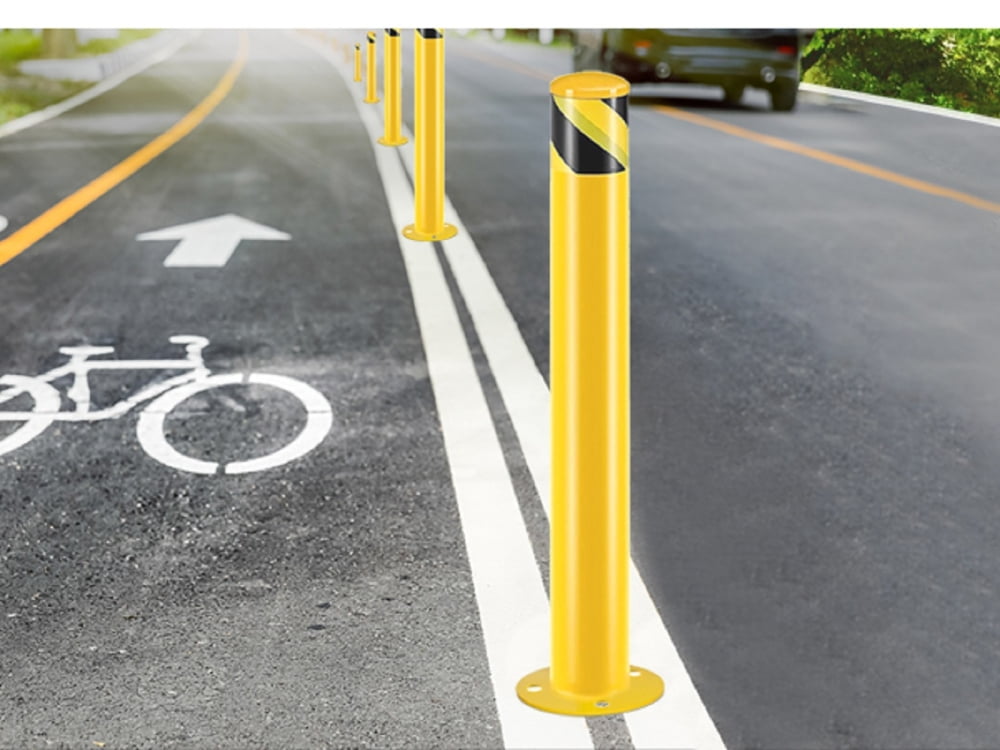 30 Pieces Safety Bollard, 3.5''x36'' Steel Bollard Post with Anchor ...
