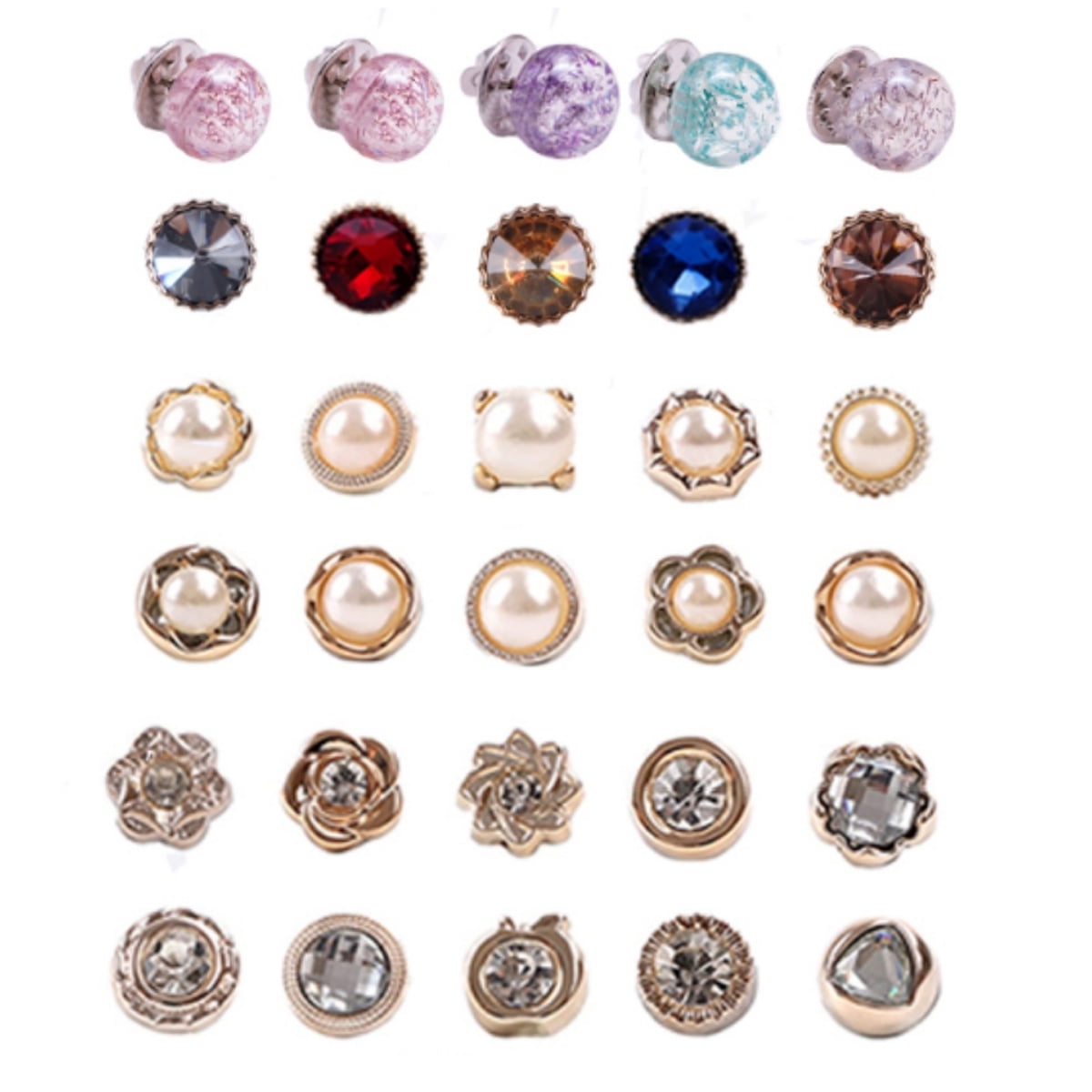 30 Pieces Shirt Brooch Buttons, Safety Brooch, Invisible Buttons ...