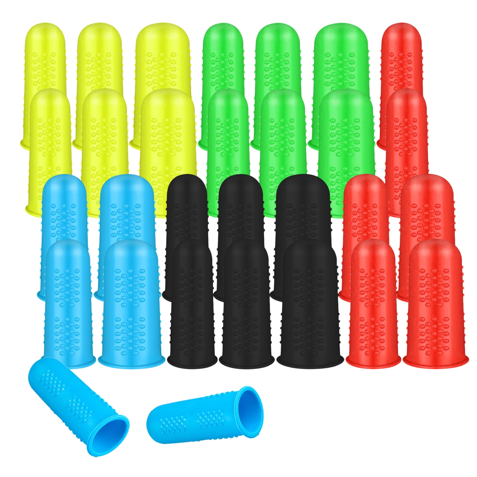30 Pieces Silicone Finger Protectors, 5 Colors Finger Guard, Hot Glue ...