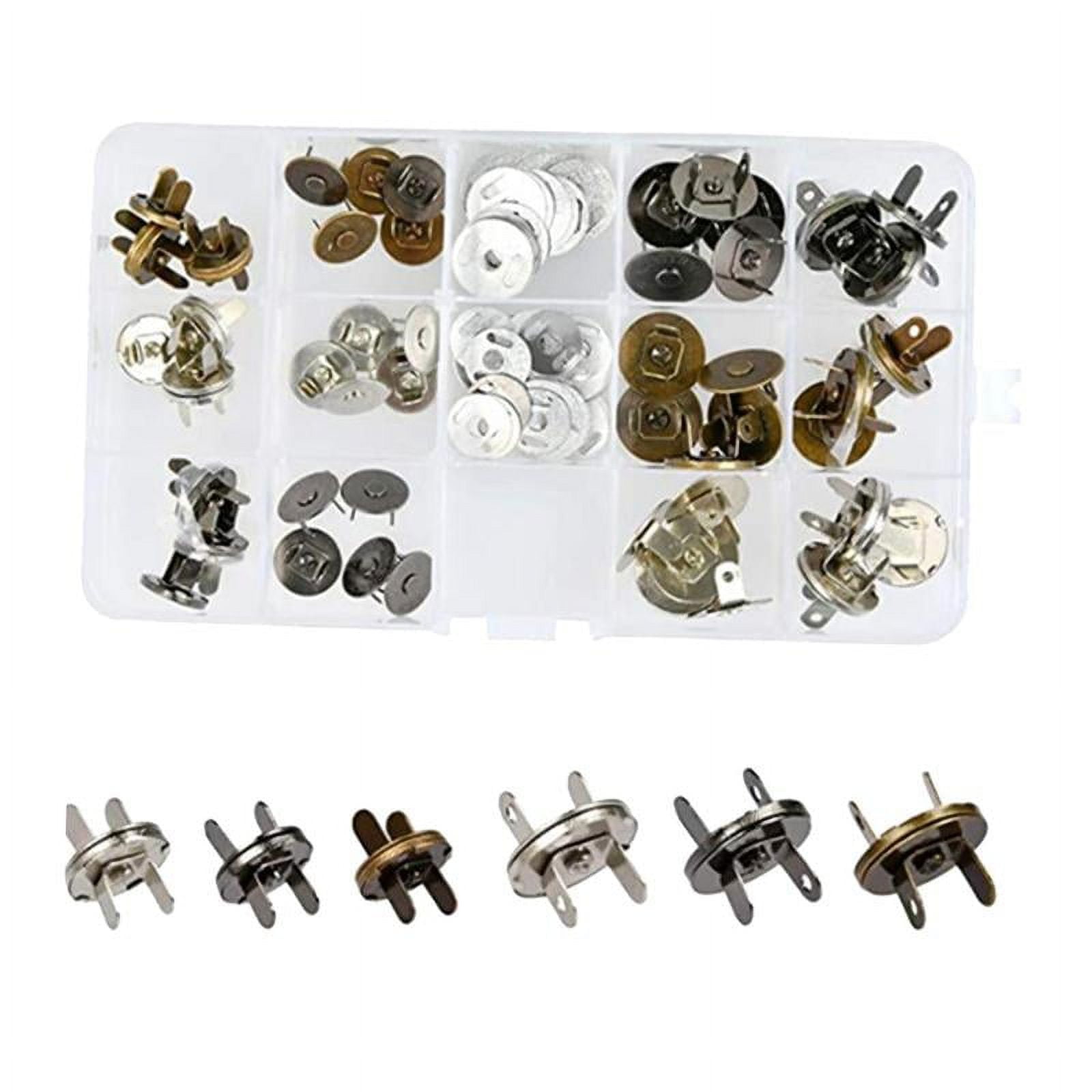 30 Pieces Snap 14/18mm for Purses Bag Fastener Clasp Button with ...