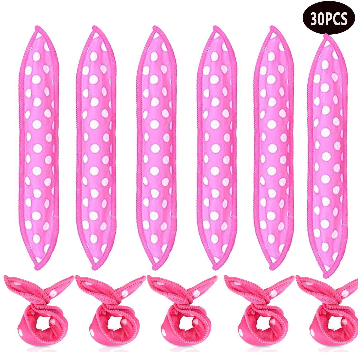 HOZHANI, Soft Hair Curlers, 30 Pieces, Reusable Foam Sleep Rollers ...