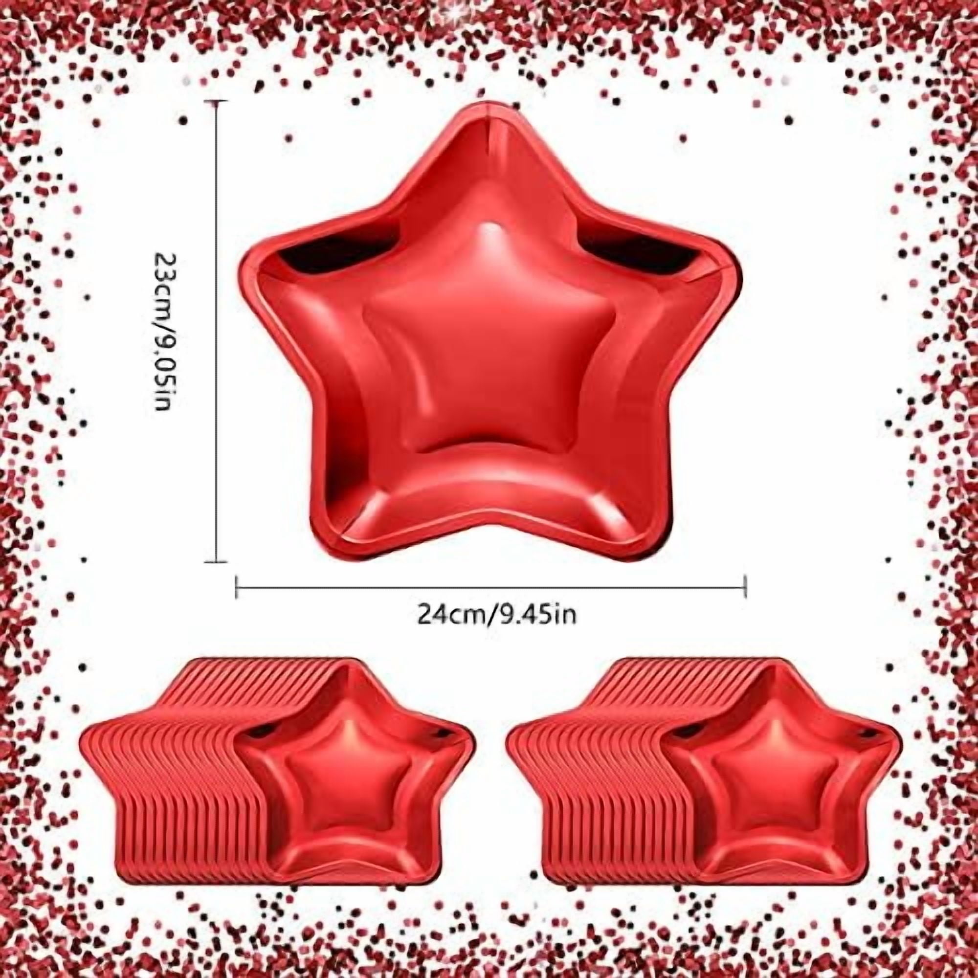 30 Pieces Thick Star Shaped Paper Plates Disposable Party Plate ...