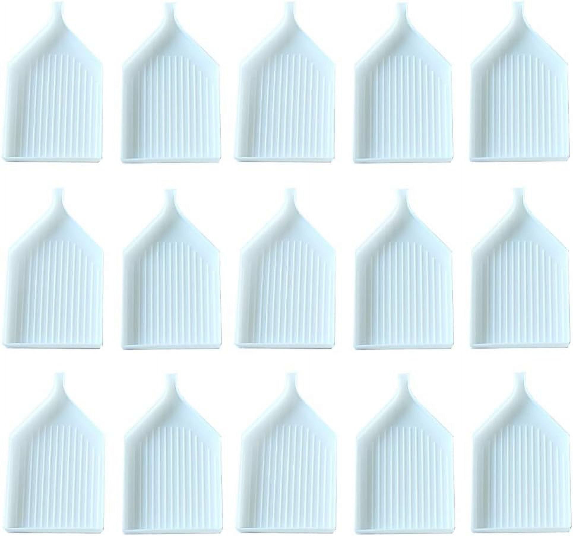 30 Pieces White Plastic Bead Sorting Trays Embroidery Diamond Plates ...