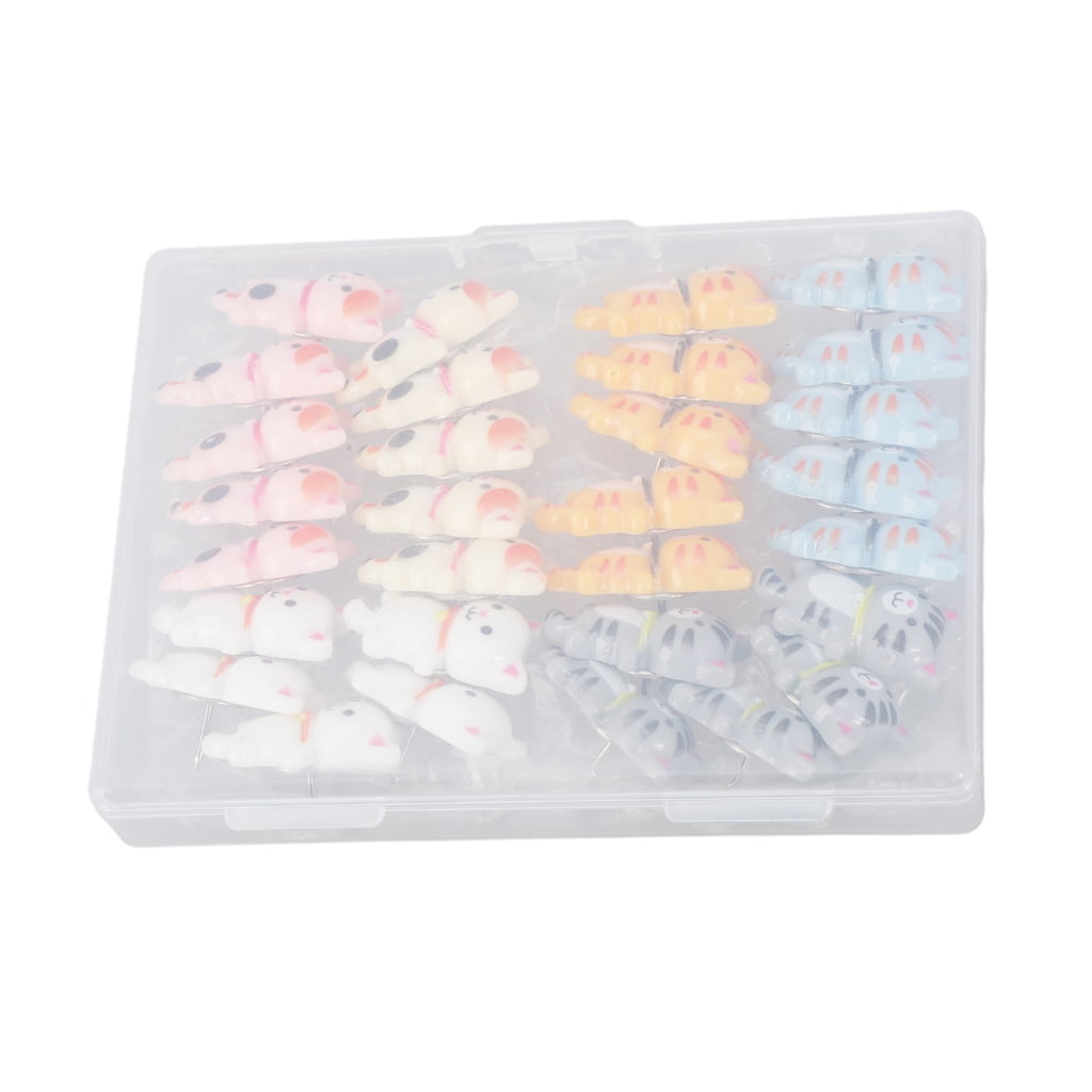 30 Pieces for Cat Print Push Pins Cute Kitten Animal Thumb Tacks ...
