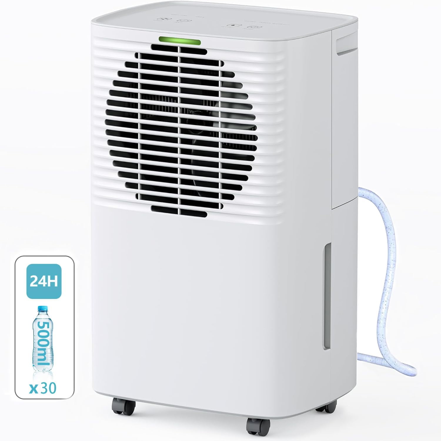 30-Pints Dehumidifier for Basements - 1500 Sq. Ft. Dehumidifier with ...