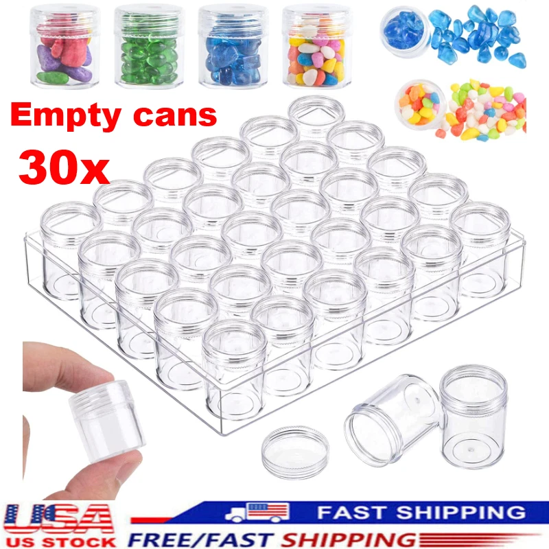 30 Portable Bead Storage Organizer With Lids Small Diamond Painting ...