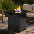 CozyHome 30" Outdoor Propane Fire Pit Table, 50,000 BTU Square Gas Fire ...