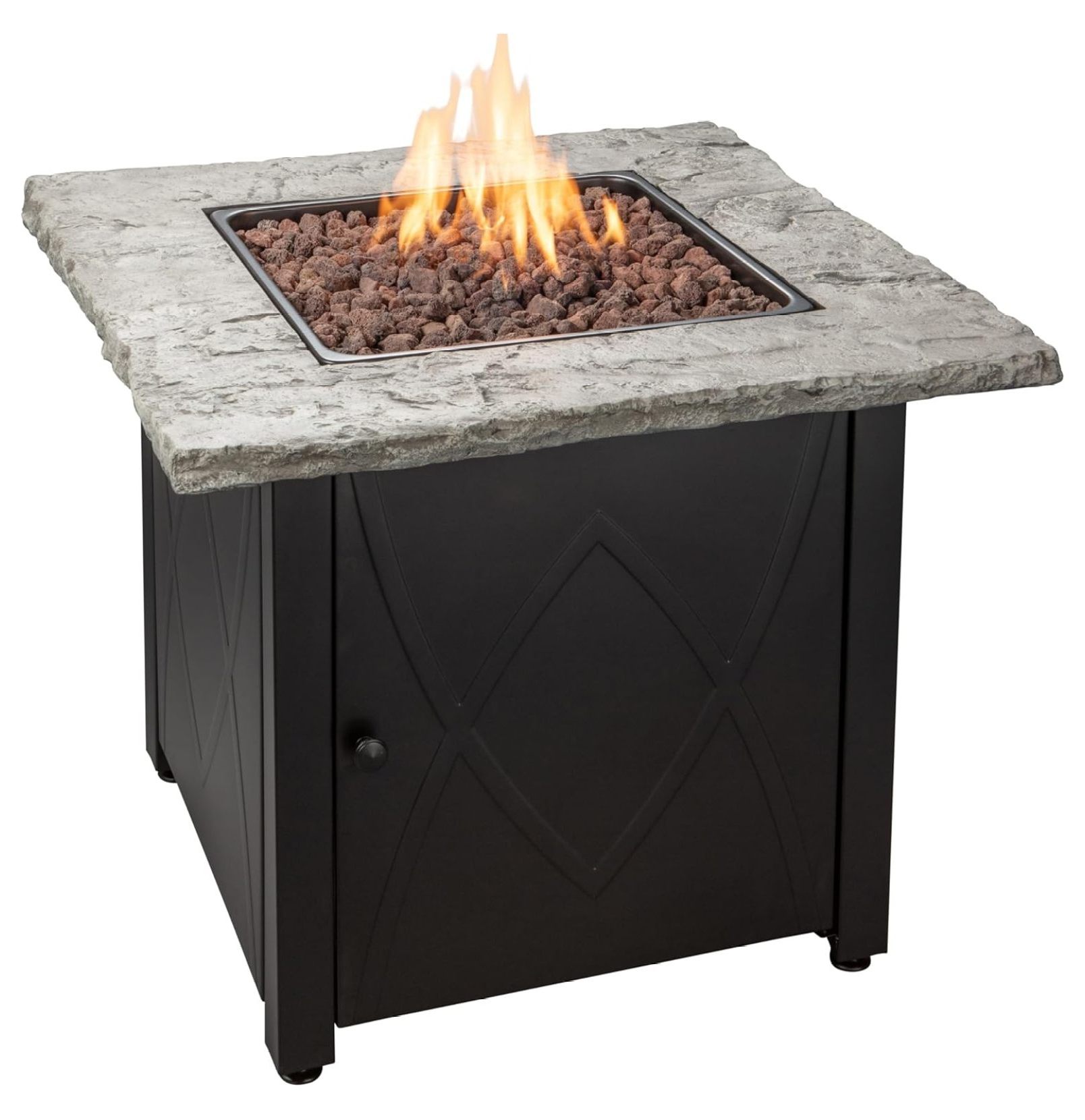 30" Propane Gas Outdoor Fire Table, Brown - Walmart.com