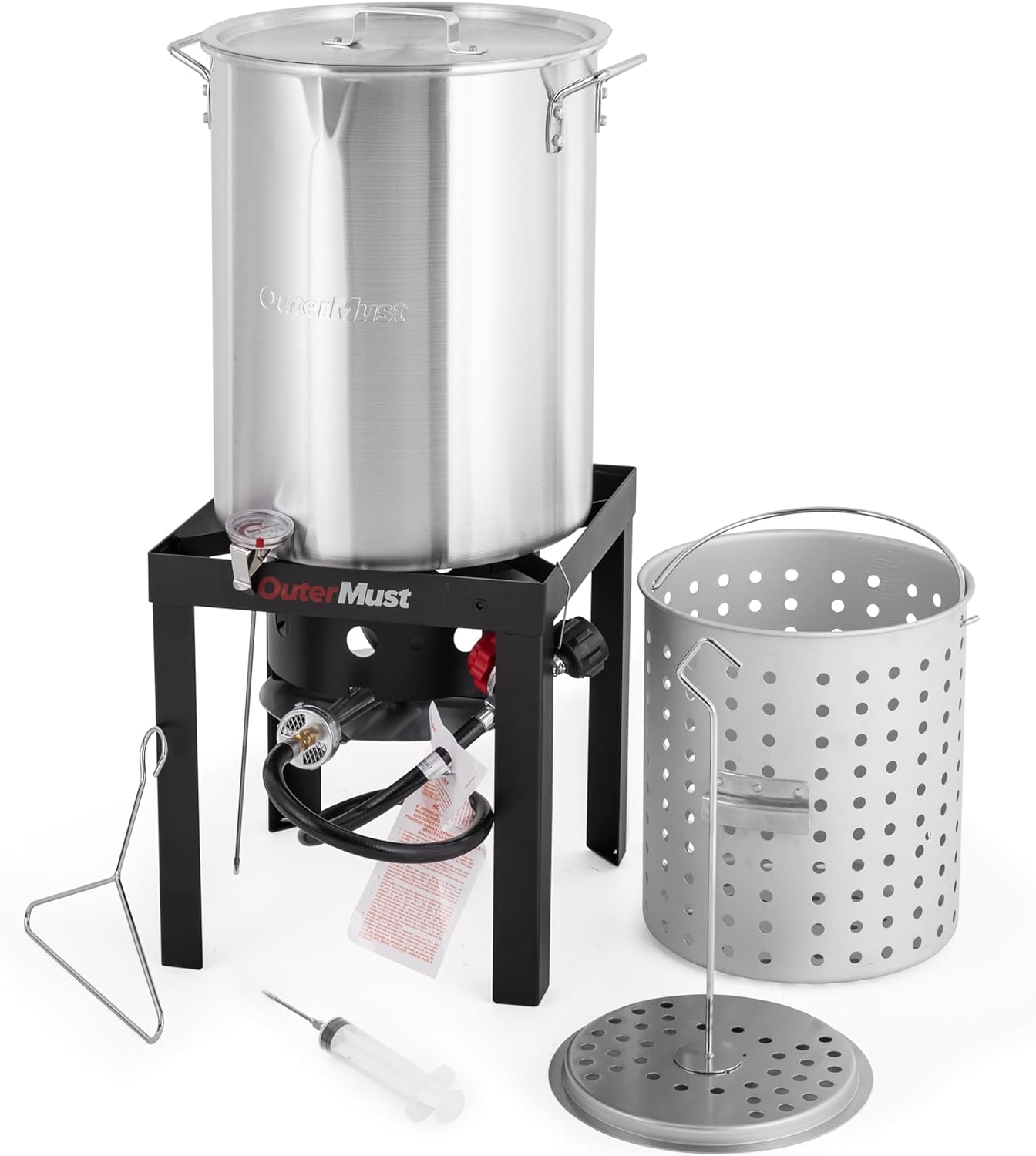 30 QT. Turkey Fryer Pot Set 50,000 BTU Turkey Deep Fryer with Basket ...