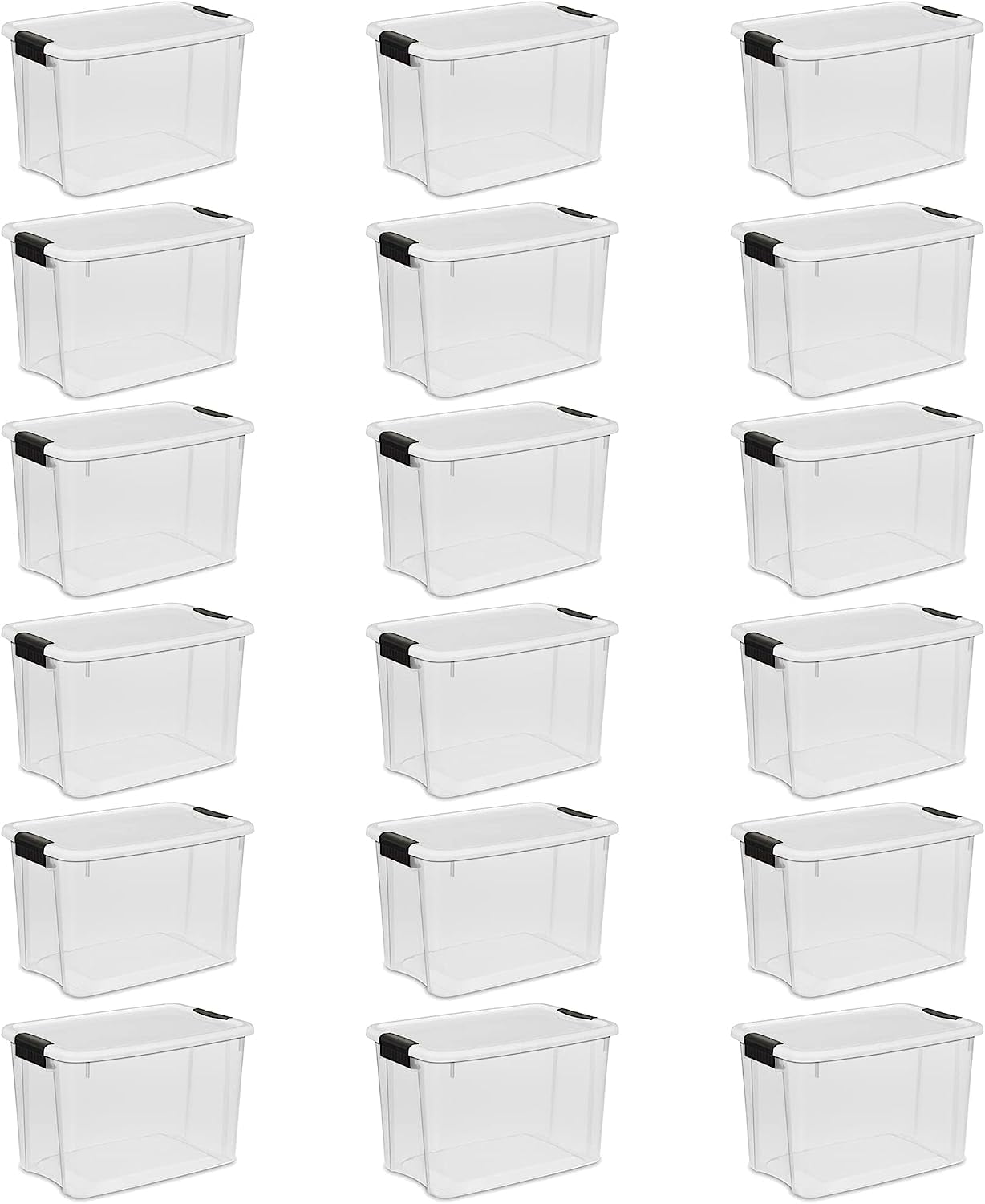 30 Qt Ultra Latch Box, Stackable Storage Bin with Lid, Plastic ...