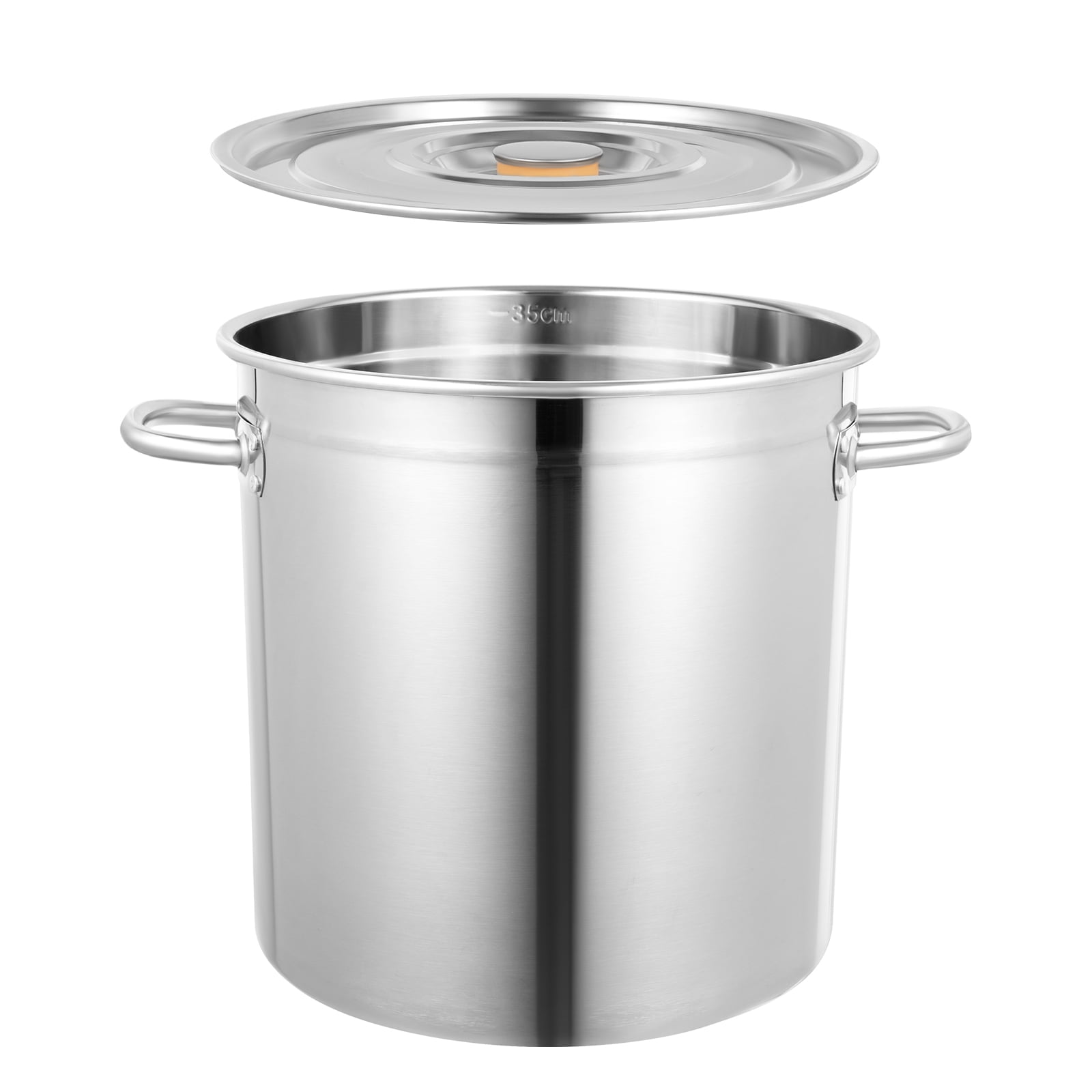 30 Quart 201 Stainless Steel Stockpot with Lid,1.2mm Heavy-Duty ...