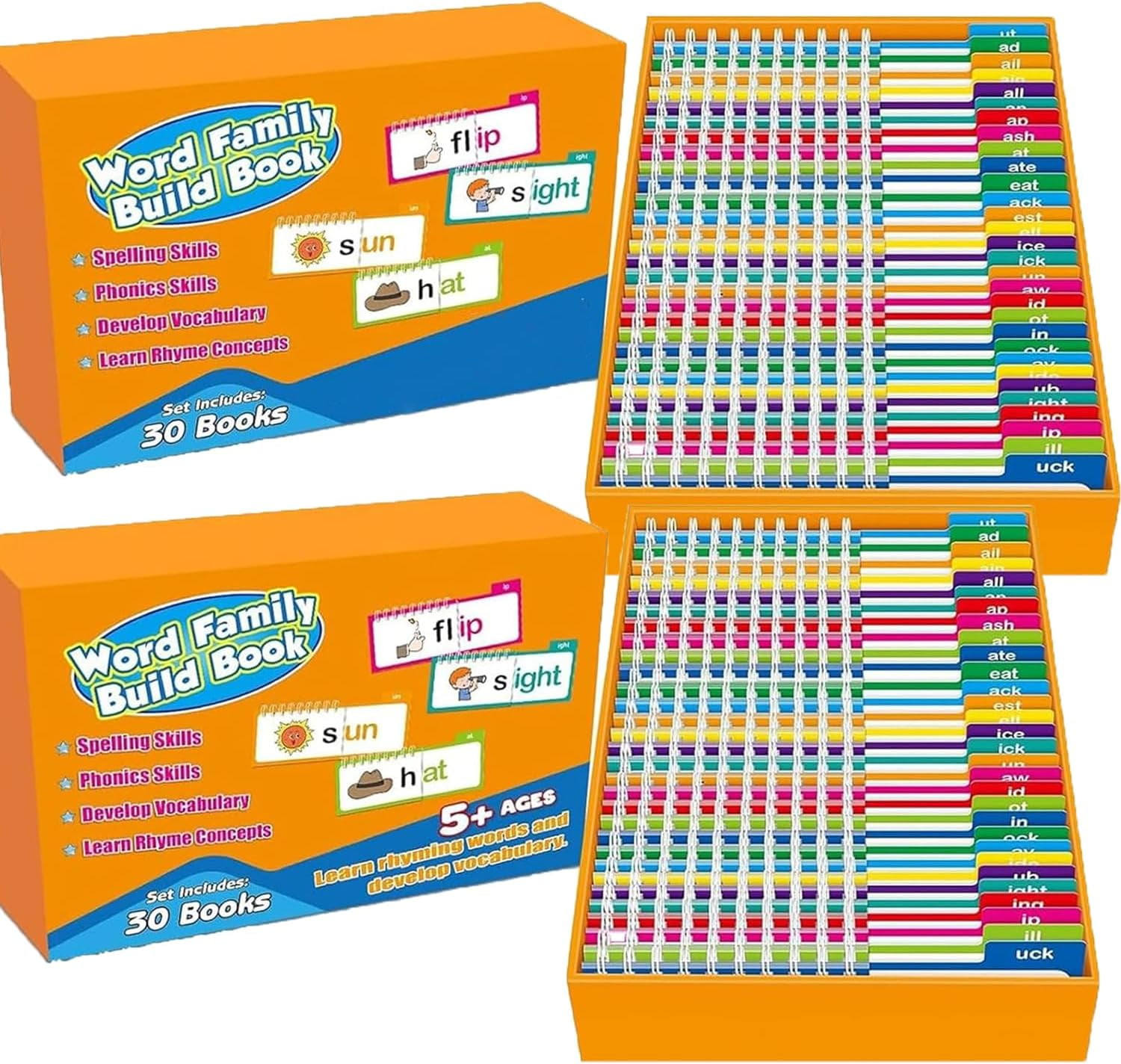 30 Read and Rhyme Flip Books,2025 New Word Family Flip Books,Word ...