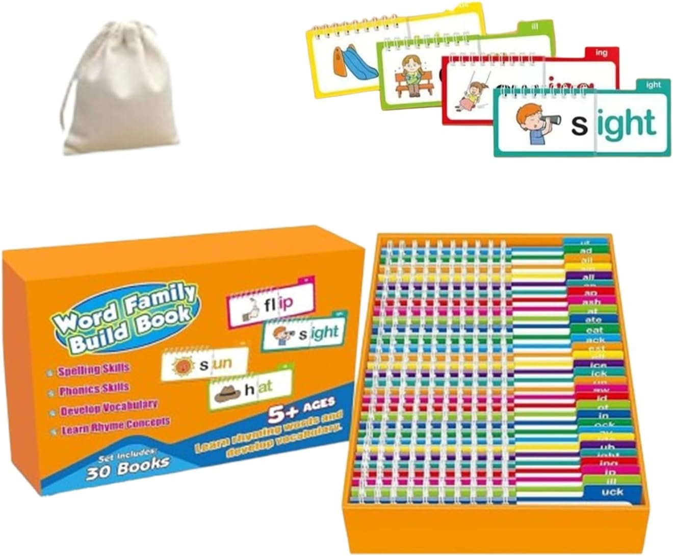 30 Read and Rhyme Flip Books, Rhyme Flip Books, Word Families Flash ...