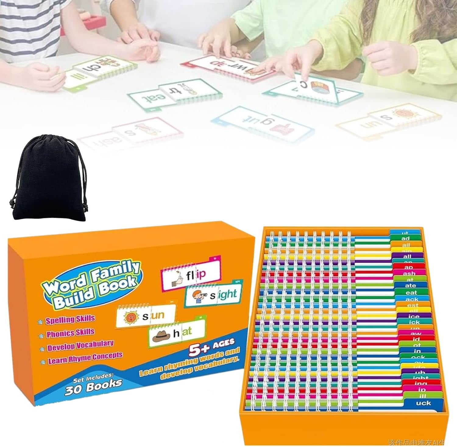30 Read and Rhyme Flip Books, Word Families Flash Cards Interactive ...