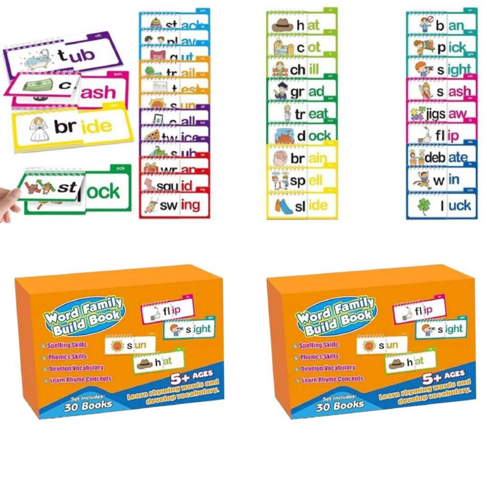 30 Read and Rhyme Flip Books,Word Families,Letter Sounds Flash Cards ...