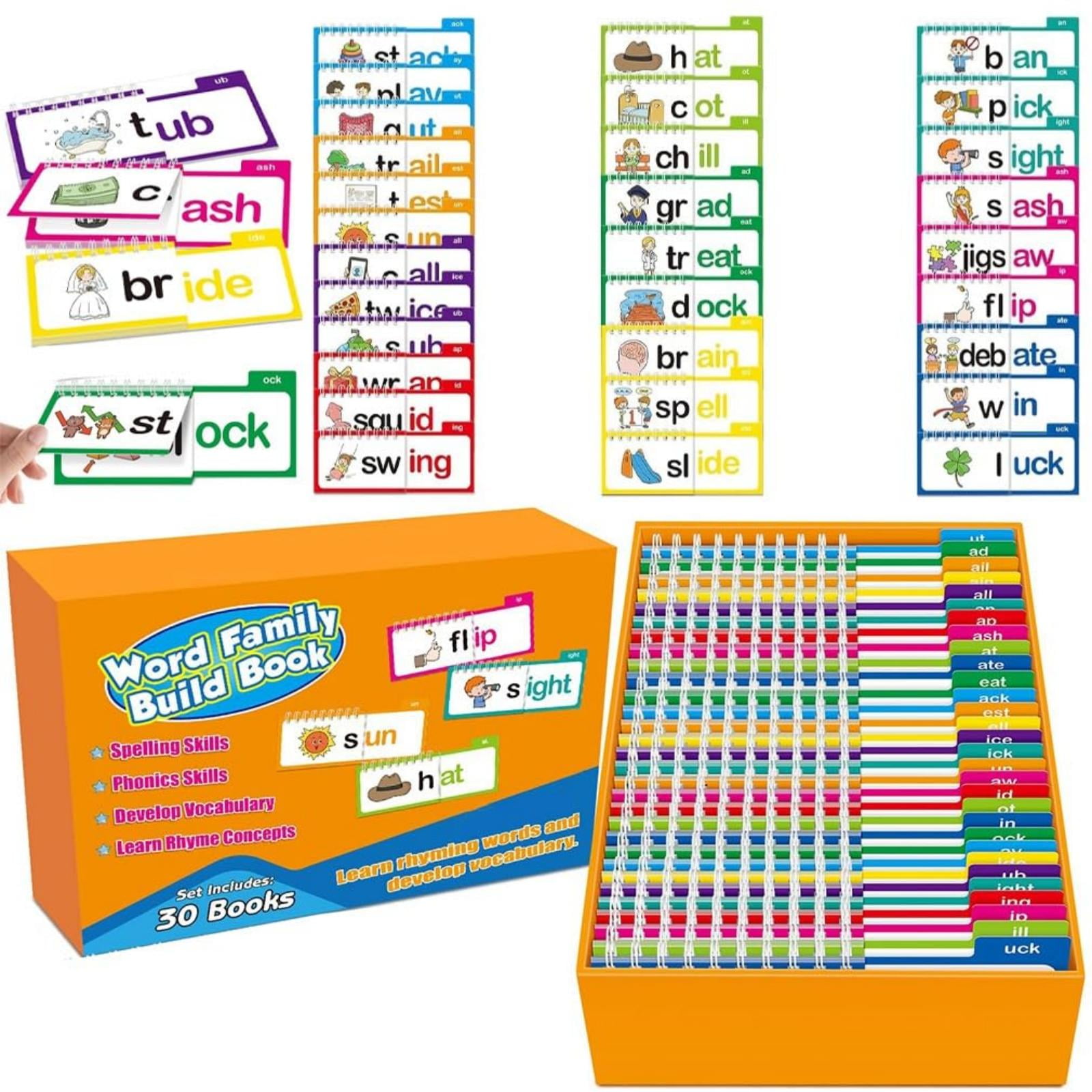 30 Read and Rhyme Flip Books,Word Families,Letter Sounds Flash Cards ...