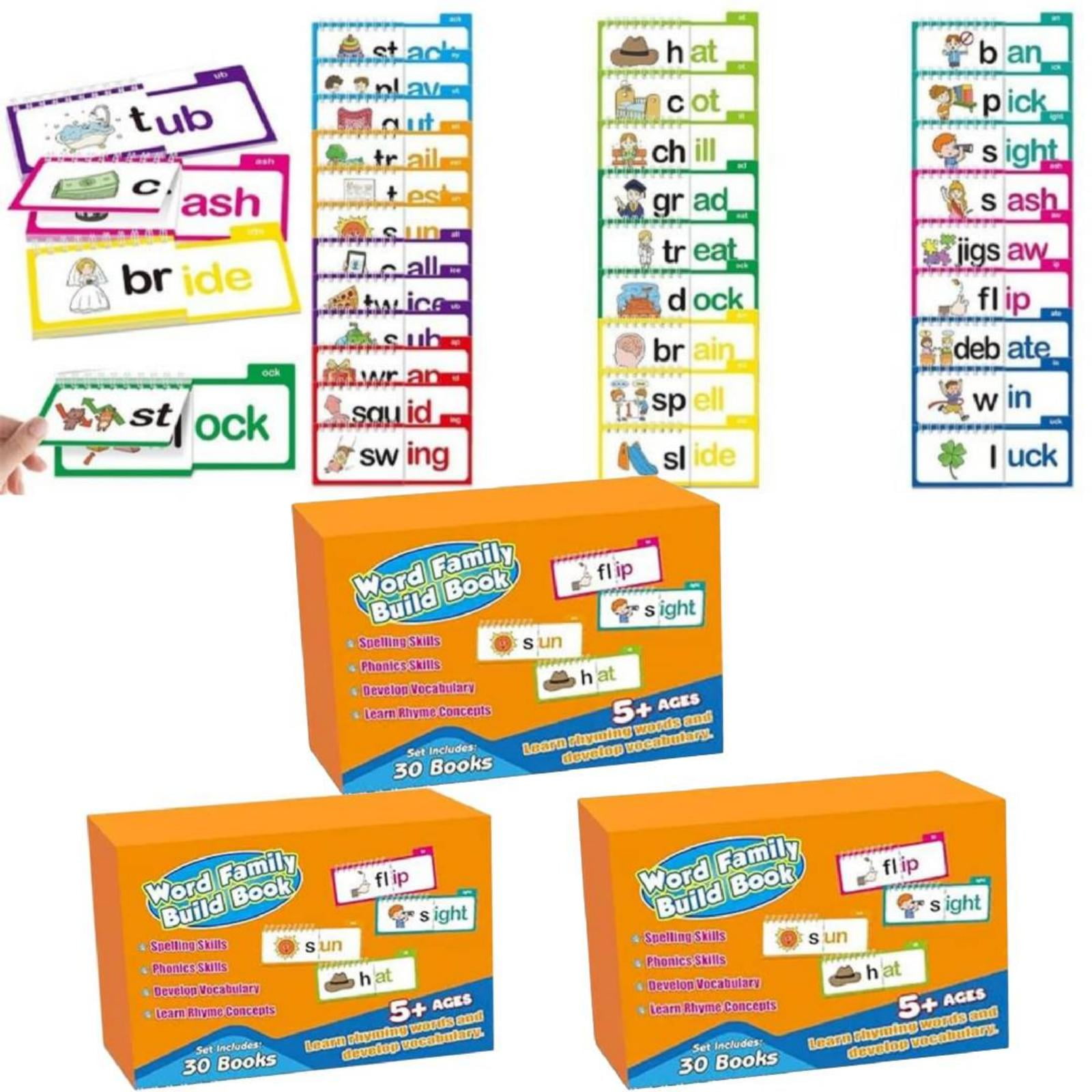 30 Read and Rhyme Flip Books,Word Families,Letter Sounds Flash Cards ...