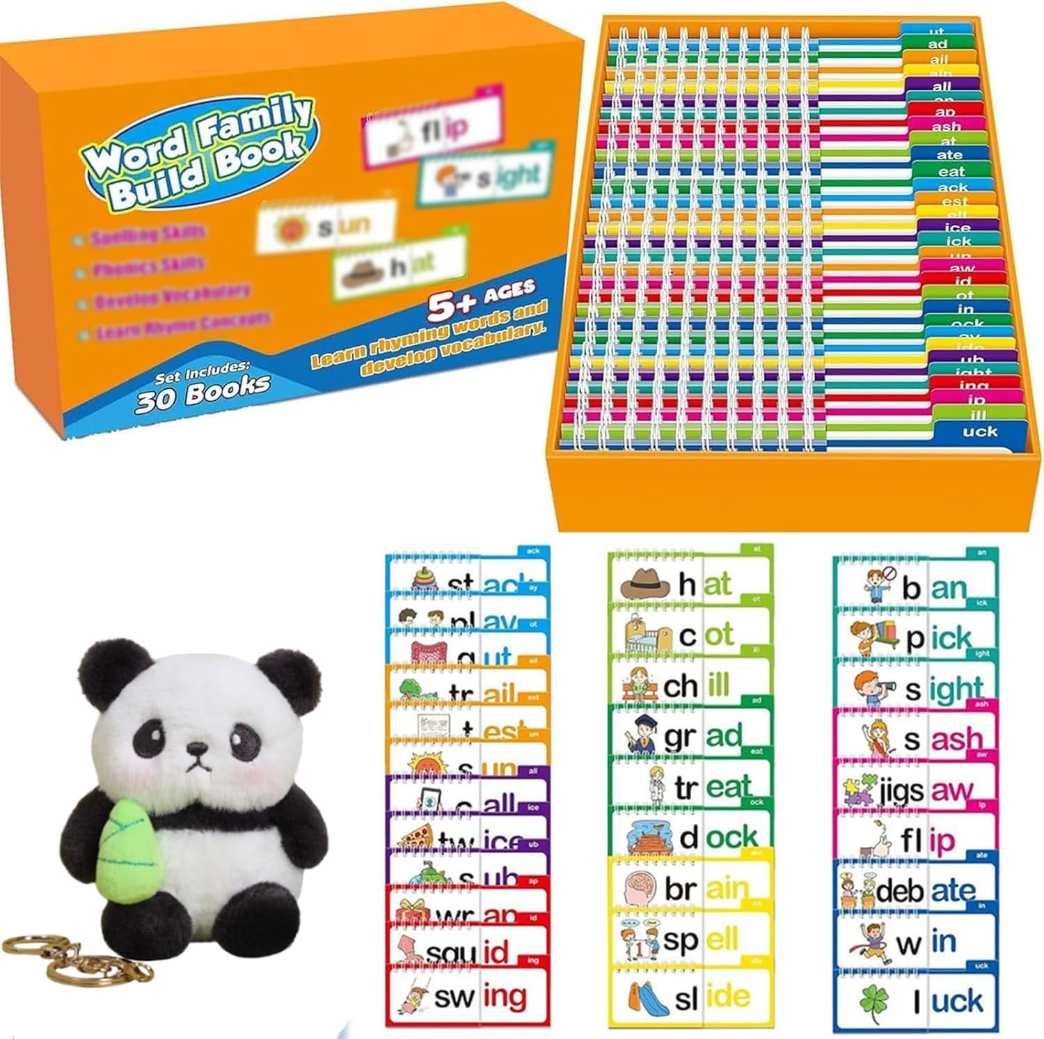 30 Read and Rhyme Flip Books, Word Family Build Book, Word Families ...