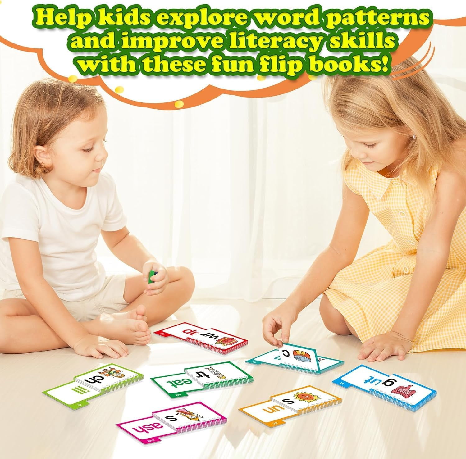 30 Read and Rhyme Flip Books,Word Family Flip Books, Letter Sounds ...