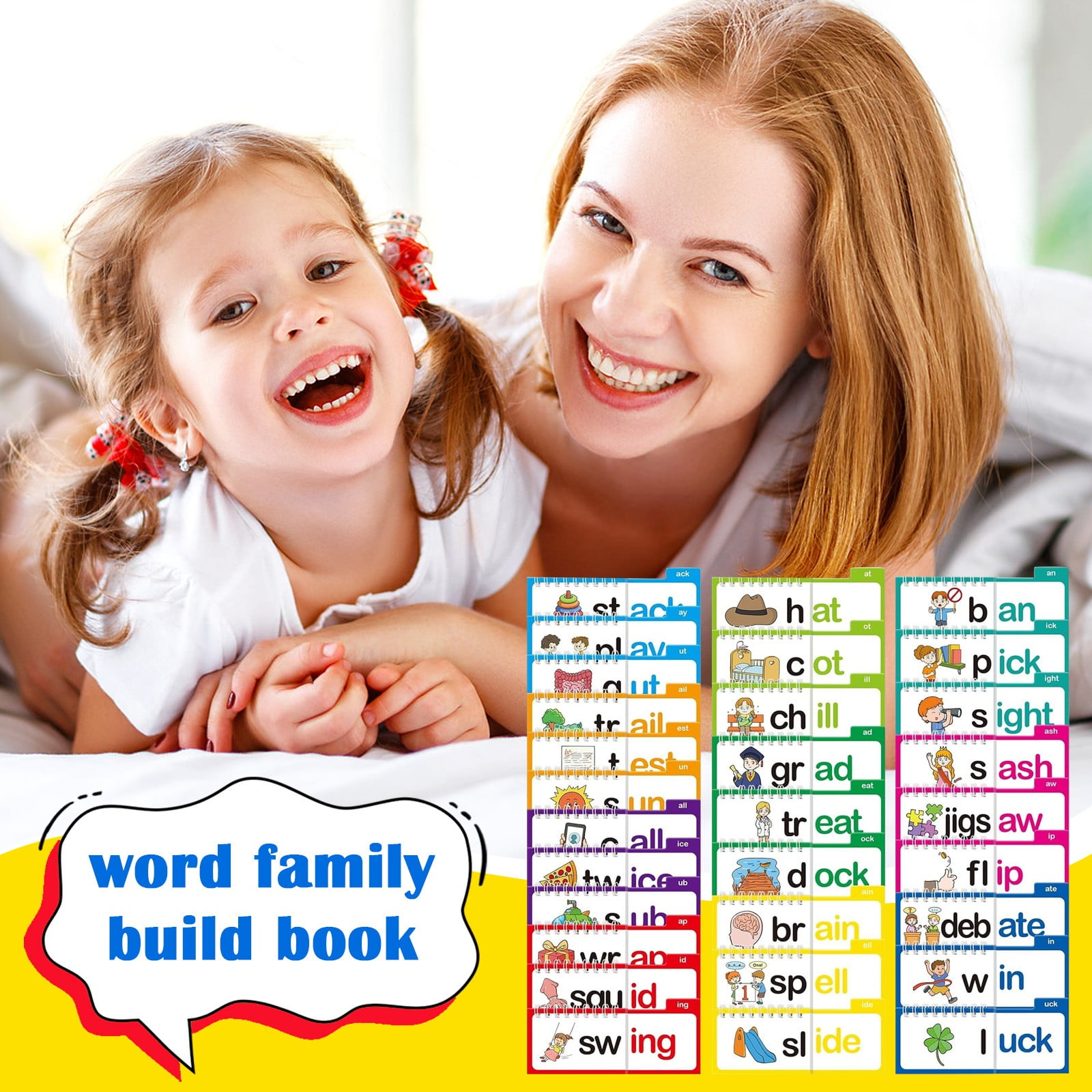 30 Read and Rhyme Flip Books,Word Family Flip Books, Letter Sounds ...
