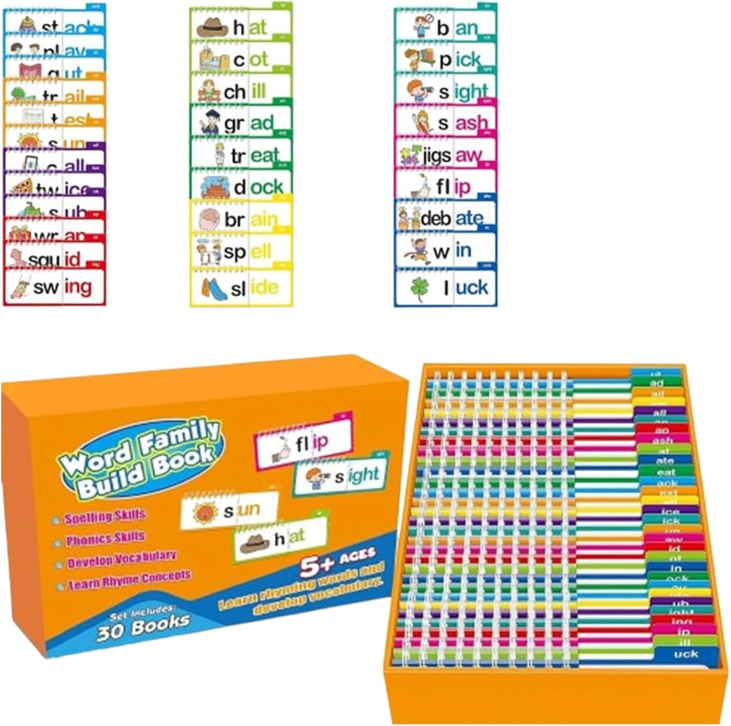 30 Read and Rhyme Flip Books,Word Family Flip Books,Read and Rhyme Flip ...
