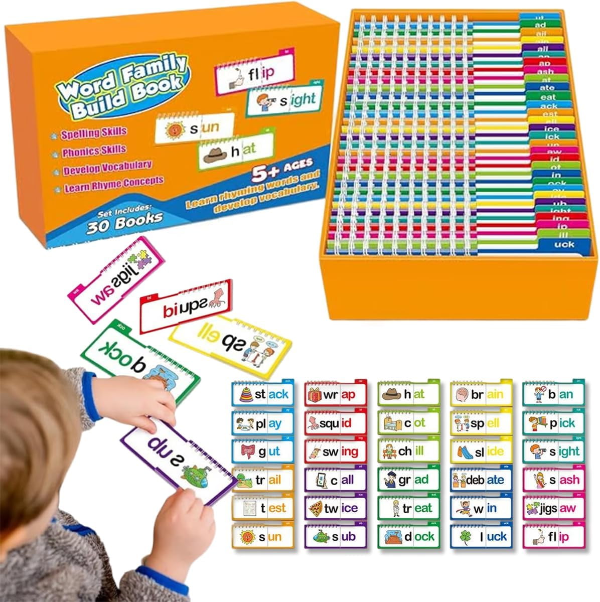30 Read and Rhyme Flip Books, Word Family Flip Books, Word Families ...