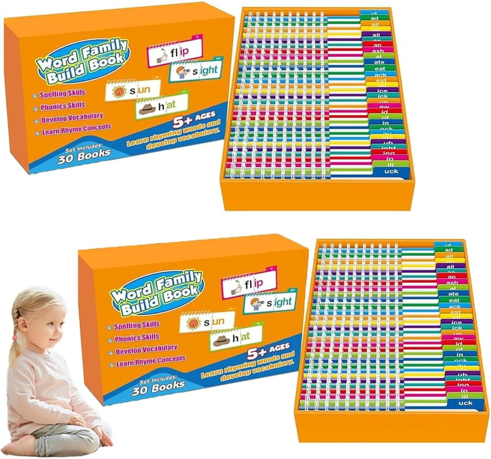 30 Read and Rhyme Flip Books,Word Family Flip Books,Word Family Build ...
