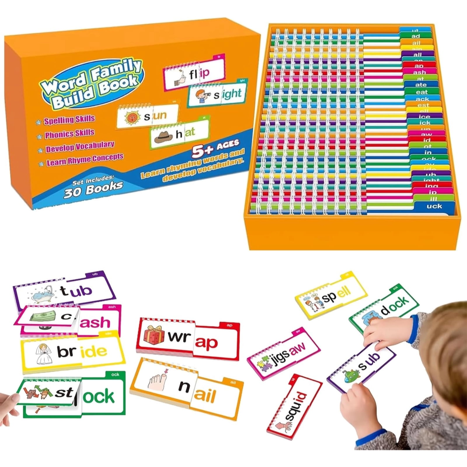 30 Read and Rhyme Flip Cards, Vocabulary Flash Cards, Reading and ...