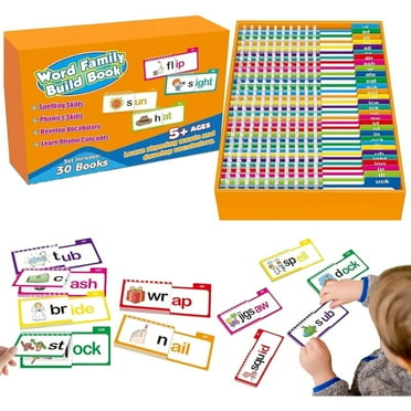30PCS Read and Rhyme Flip Books, Interesting Word Family Flip Books ...