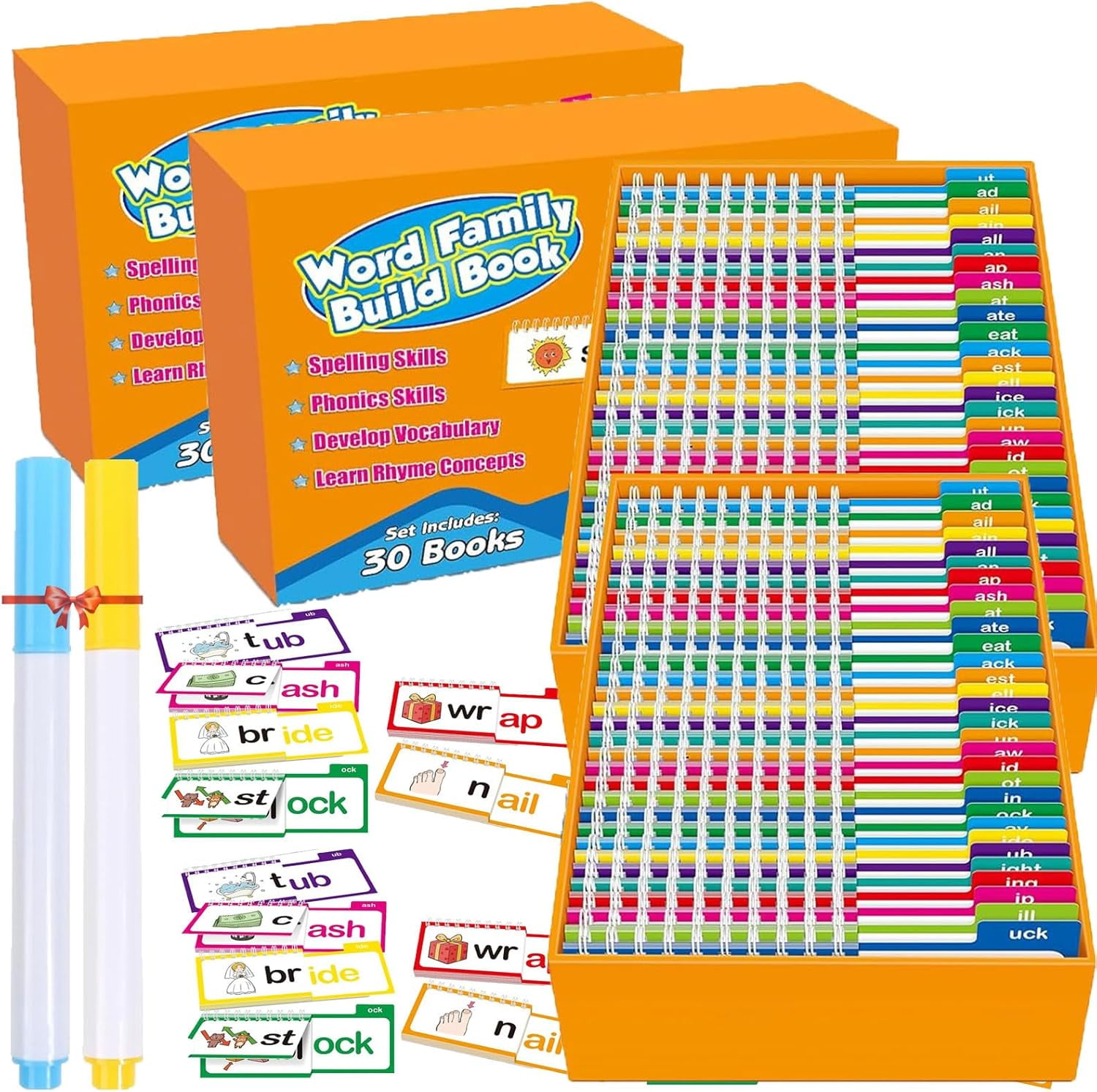 30 Read and Rhyme Flip Books, Word Family Flip Books, Sight Word Flash ...