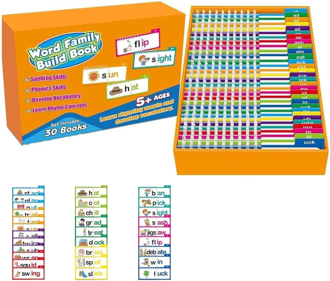 30 Reading Rhyming Flipbooks Read and Rhyme Flip Activity Books, Word ...